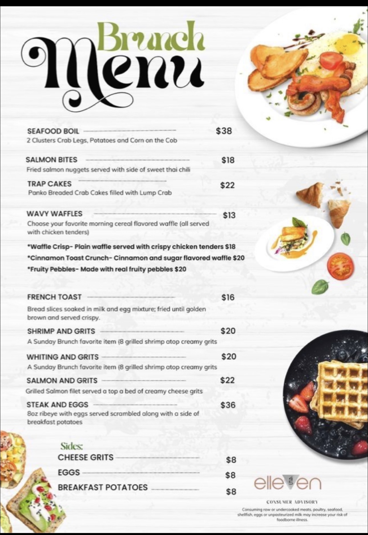 Menu - Elleven45 Lounge